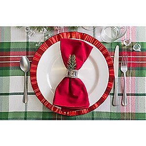 DII 100% Spun Polyester Table Top Collection, Napkins, 18x18, Red, 6 Piece