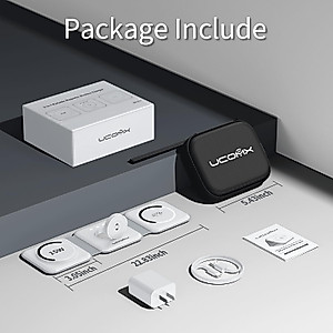 𝟏𝟓𝐖 for Magnetic Multple Devices,UCOMX Nano Pro 3-in-1 Wireless Charging Station,Top Speed Wireless Charger for Multple Device with 30W Adapter,Compatible for iPhone 15/14/13/12,AirPods,iWatch