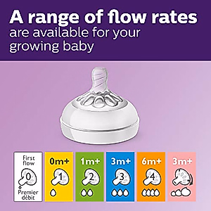 Philips AVENT Natural Baby Bottle, Clear, 4 Oz