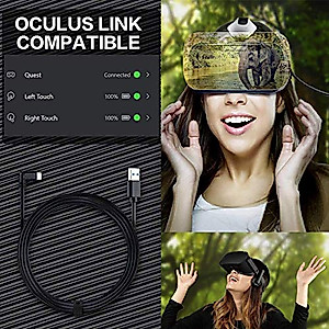 USB Type C Cable 10ft(3m) Oculus Quest Link, High Speed Data Transfer Fast Charging Cable Compatible for Quest and Gaming PC