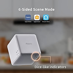 Aqara Cube T1 Pro, Requires AQARA ZIGBEE 3.0 HUB, 6 Sides to Control Different Scenes and Diverse Actions to Control Smart Home Devices, Supports Homekit, Alexa and IFTTT