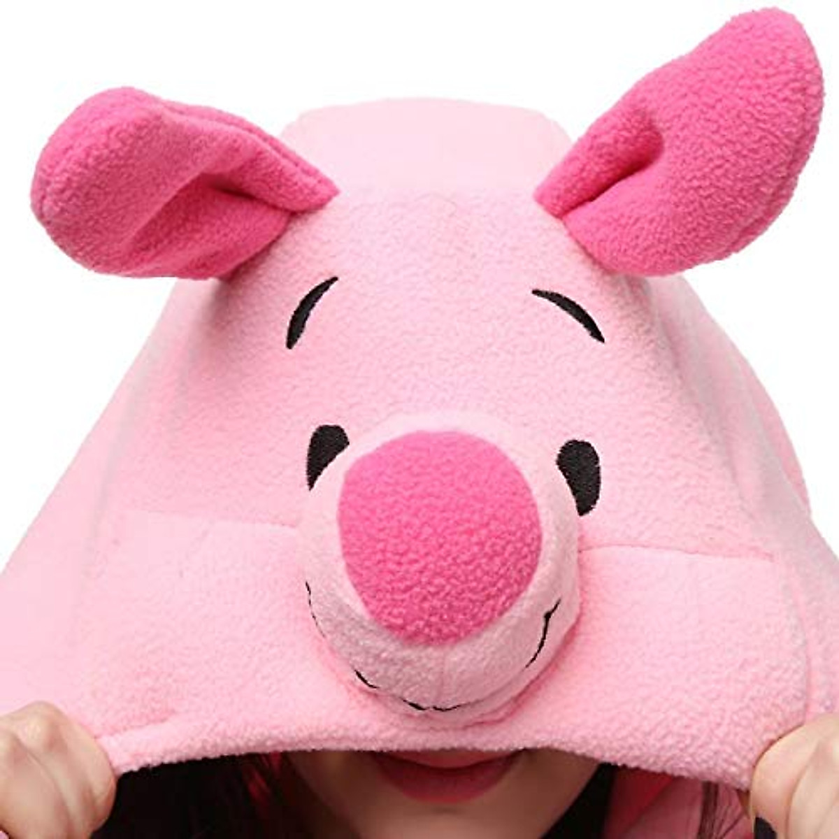 TSMY Christmas Masquerade Piglet Costume Halloween Unisex Adult Onesie Pig Pajama Pink Small
