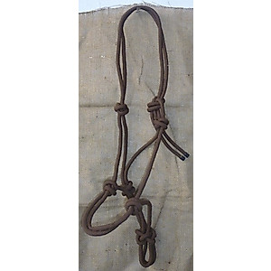 GSk Reitsports NEW Nylon Cowboy Rope Halter Horse Tack Brown Halter
