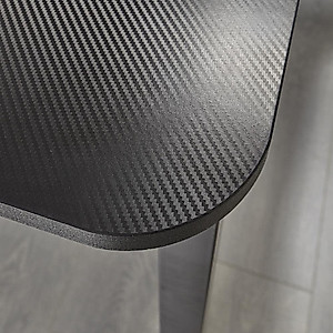 X Rocker Panther XL Left Corner Gaming Desk with Free Large Mousepad Included, Ultra Wide Left-Hand Corner Computer Table, Grey Carbon Fibre Effect and Cable Management