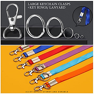 LEOBRO 265PCS Keychains Clips with Key Rings, Keychain, Metal Lobster Claw Clasps and Key Chain Rings, Key Chains Key Rings Bulk, Keychain Rings, Silver Keychain Kit Clip for Keys Crafts