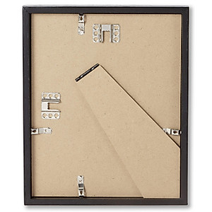 Opposite Wall - Set of 2-8.5 x 11 in - Black Solid Oak Wood Picture Frames - Lightweight, Versatile & Shatterproof - Wall Hanging & Tabletop Photo Frame - Office, Gallery & Home Decor