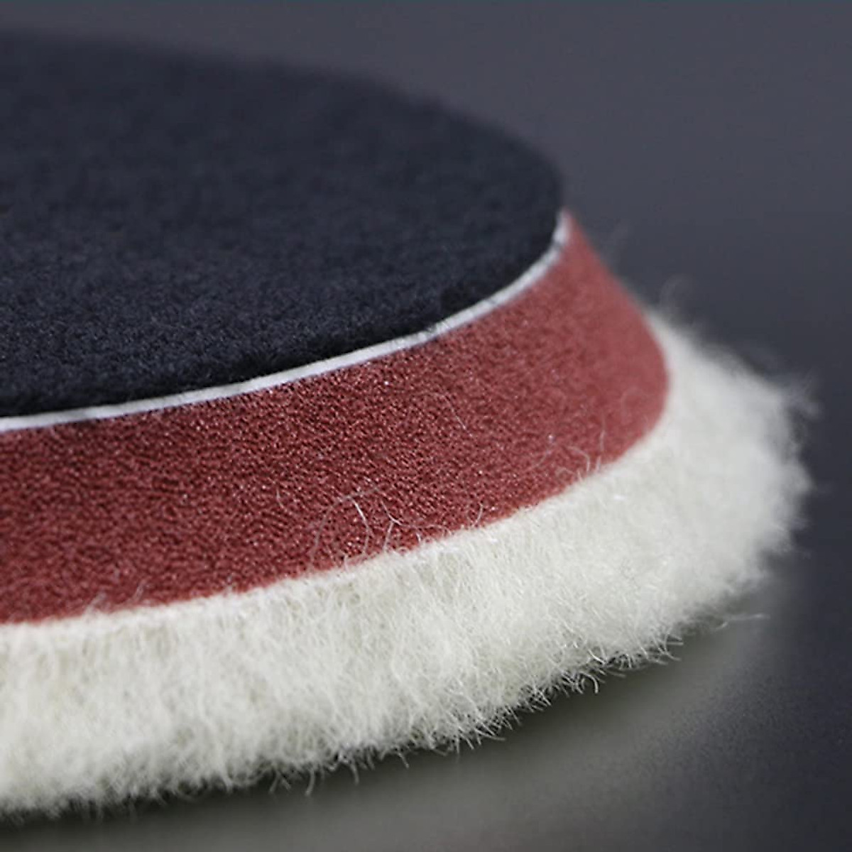 GUANGYING Wool Polishing Pads, 6 Inch Face, for 5 Inch 130mm Backing Plate Compound Buffing Sponge Pads Cutting Polishing Pad, for Body Repair Buffing Polishing Pads (6 Inch Face)