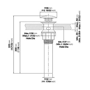 MIAOHUI Pop Up Sink Drain with Overflow, Bathroom Lavatory Vessel Vanity Sink Drain Stopper,Built-in Anti-Clogging Strainer Fits Standard Drain Hole(1-1/2" to 1-3/4")(Brushed Champagne Gold)