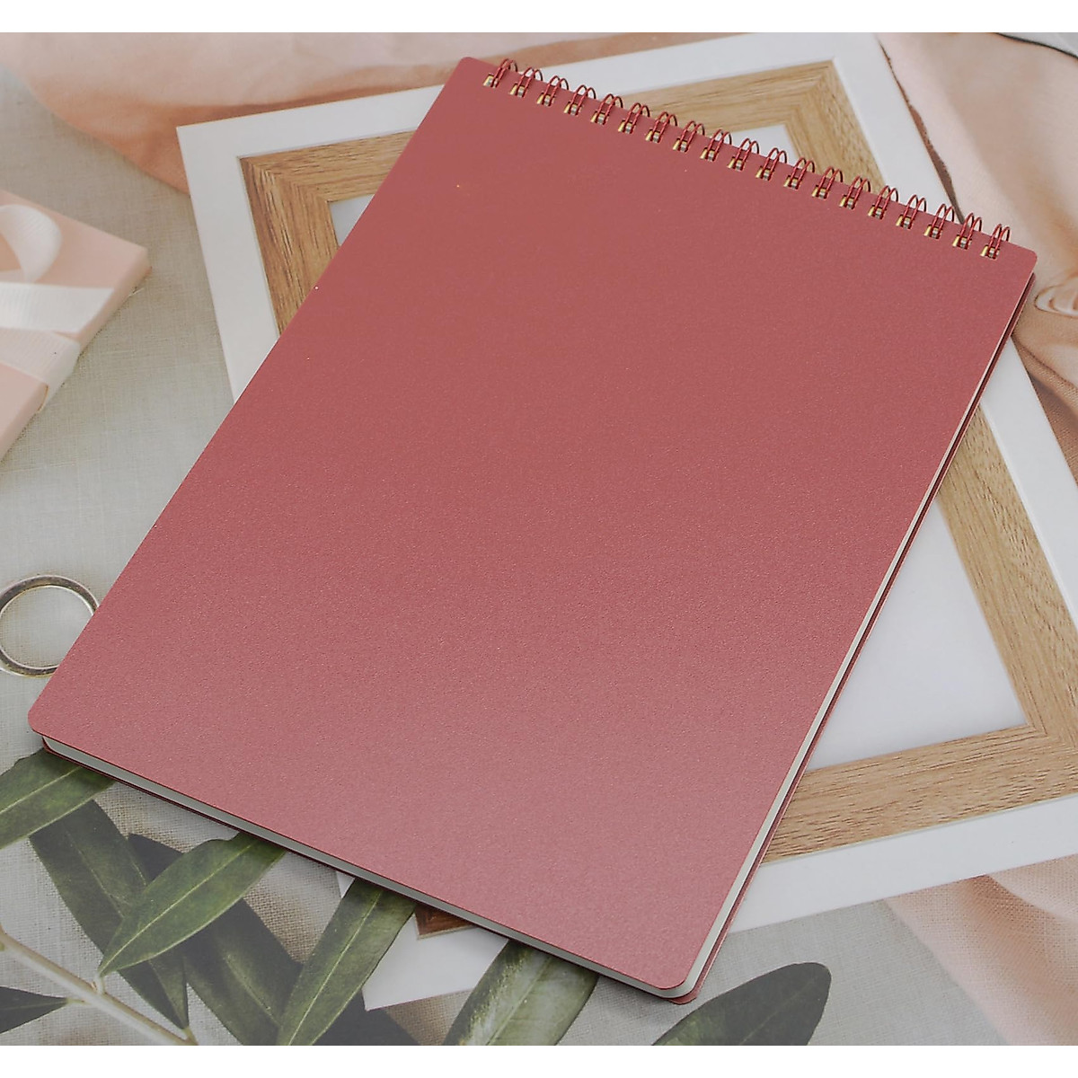 Yansanido Top Bound Spiral Notebook, 4 Pcs 4 Color 9.8 Inch x 6.9 Inch B5 Size Thick Plastic Hardcover 7mm College Ruled Paper 80 Sheets (160 Pages) Journal for School and Office Supplies (4 Pcs B5)