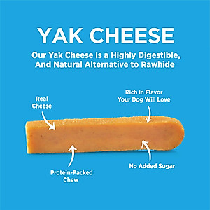 Barkworthies All-Natural Medium Himalayan Yak Cheese Dog Chews (4 Pack) - Durable and Long-Lasting Gourmet Dental Health Chew for Dogs