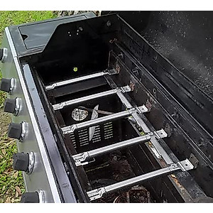 Htanch PN8531 (5-Pack) SA5491(5-Pack) 14 5/8" Heat Plate and Burner,Carryover Tubes Replacement for Charbroil 463440109, 463230515, 463230514, 463230513, 463230512, 463230511, 463230510, 463226514