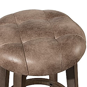 Hillsdale Furniture Odette Backless Swivel Counter Stool, Rustic Gray
