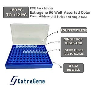 Extragene™ 96 Well PCR Tube Rack with Lid (0.2ml) Pk x 5 ea