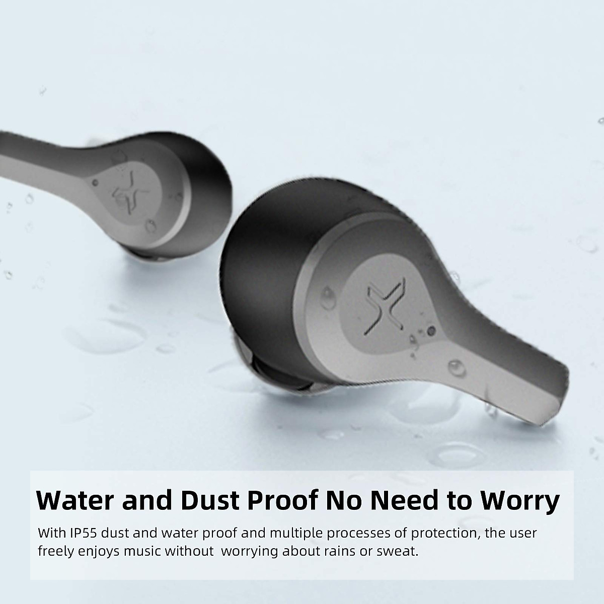 Edifier True Wireless Earbuds X5 Bluetooth 5.0 Earphones in Ear with Charging Case Easy-Pairing Noice Canceling Calls,Deep Bass for Sports Black