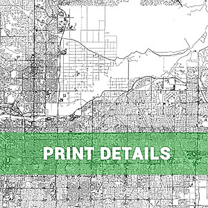 Dear Mapper Mesa United States View Abstract Road Modern Map Art Minimalist Painting Black and White Canvas Line Art Print Poster Art Line Paintings Home Decor (Set of 3 Unframed) (16x24inch)