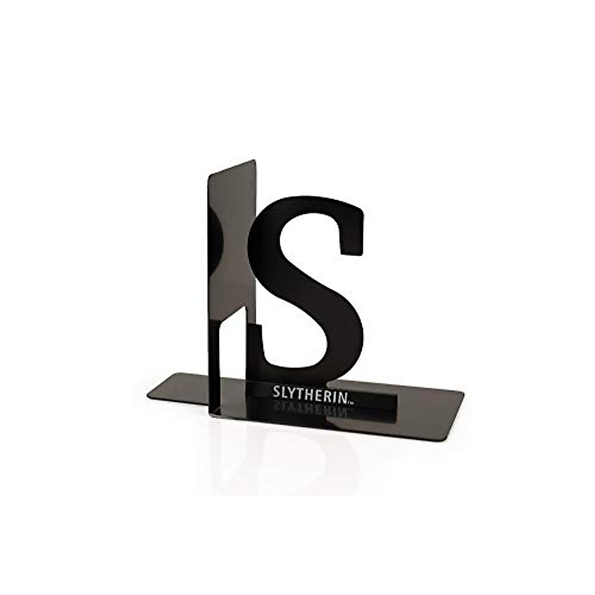 Underground Toys Harry Potter Metal Bookends - Black Hogwarts House Slytherin Diecast Design - Decorative Book Holder - Home, Office, Kitchen, Room Decor - Books Collection Display for Shelves