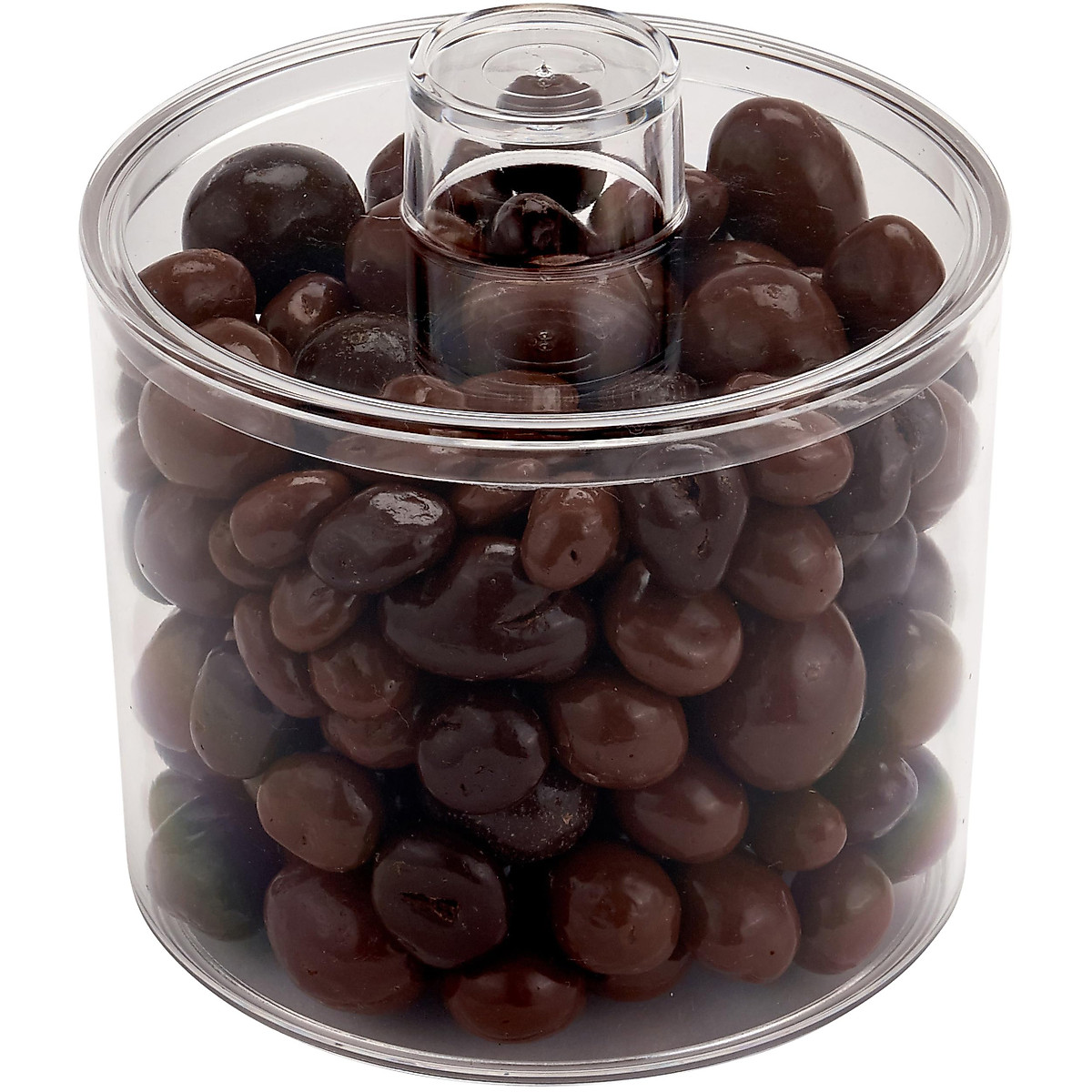 Pioneer Plastics 273C Clear Round Plastic Container with Lid, 4.0625" W x 3.5" H