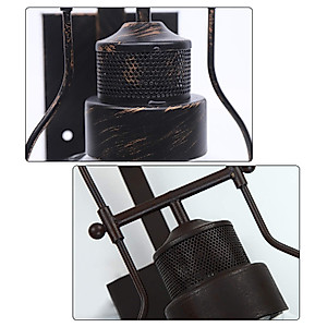 XUANIIIL Farmhouse Wall Sconces Lighting, Industrial Rustic Porch Wall Lamp Fixture with Clear Glass Shade, Exterior Retro Lantern Wall Light for Outdoor/Indoor/Bedroom