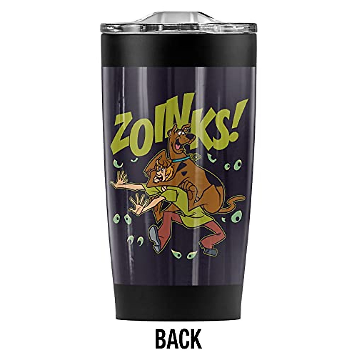 Logovision Scooby-Doo Shaggy Zoinks Stainless Steel Tumbler 20 oz Coffee Travel Mug/Cup, Vacuum Insulated & Double Wall with Leakproof Sliding Lid | Great for Hot Drinks and Cold Beverages