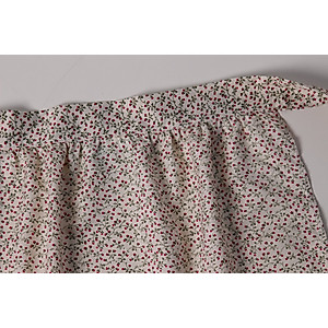 Making Believe Cream Calico Waist Half Apron with Pocket for Girls and Teens for Pioneer Peasant Costume