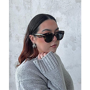 Appassal Cute Round Inflated Sunglasses for Women Men Trendy Chunky Glasses Thick Funny Mask Shades AP3695,Tortoise/Grey