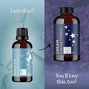 Breathe Essential Oil for Diffuser - Invigorating and Refreshing Breathe Essential Oil Blend with Eucalyptus Peppermint Tea Tree and Mint for Diffusers for Home and Shower Aromatherapy (1 Fl Oz)