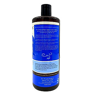 Dr. Woods Pure Peppermint Liquid Castile Soap, 32 Ounce (Pack of 3)