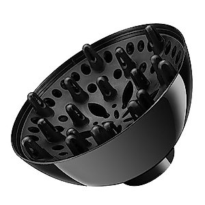 BinaryABC Universal Diffuser Hair Dryer Attachment,Hair Dryer Diffuser Nozzle,Wavy Curly Hair Diffuser,Hair Dryer Cover(Black)