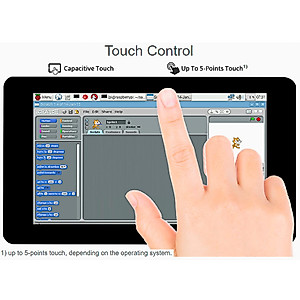 waveshare 7inch DSI LCD 1024×600 Touch Screen for Raspberry Pi 4B/3B+/3A+/Compute Module 4 (CM4)/Compute Module 3+ (CM3+) Toughened Glass IPS Display Capacitive Monitor 5-Points Touch Driver Required