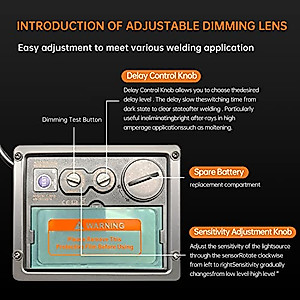 WELDMALL True Color Solar Power Auto Darkening Welding Helmet Welder Hood with Adjustable Shade Range for Mig Tig Arc Sensor Welder Mask WM-110