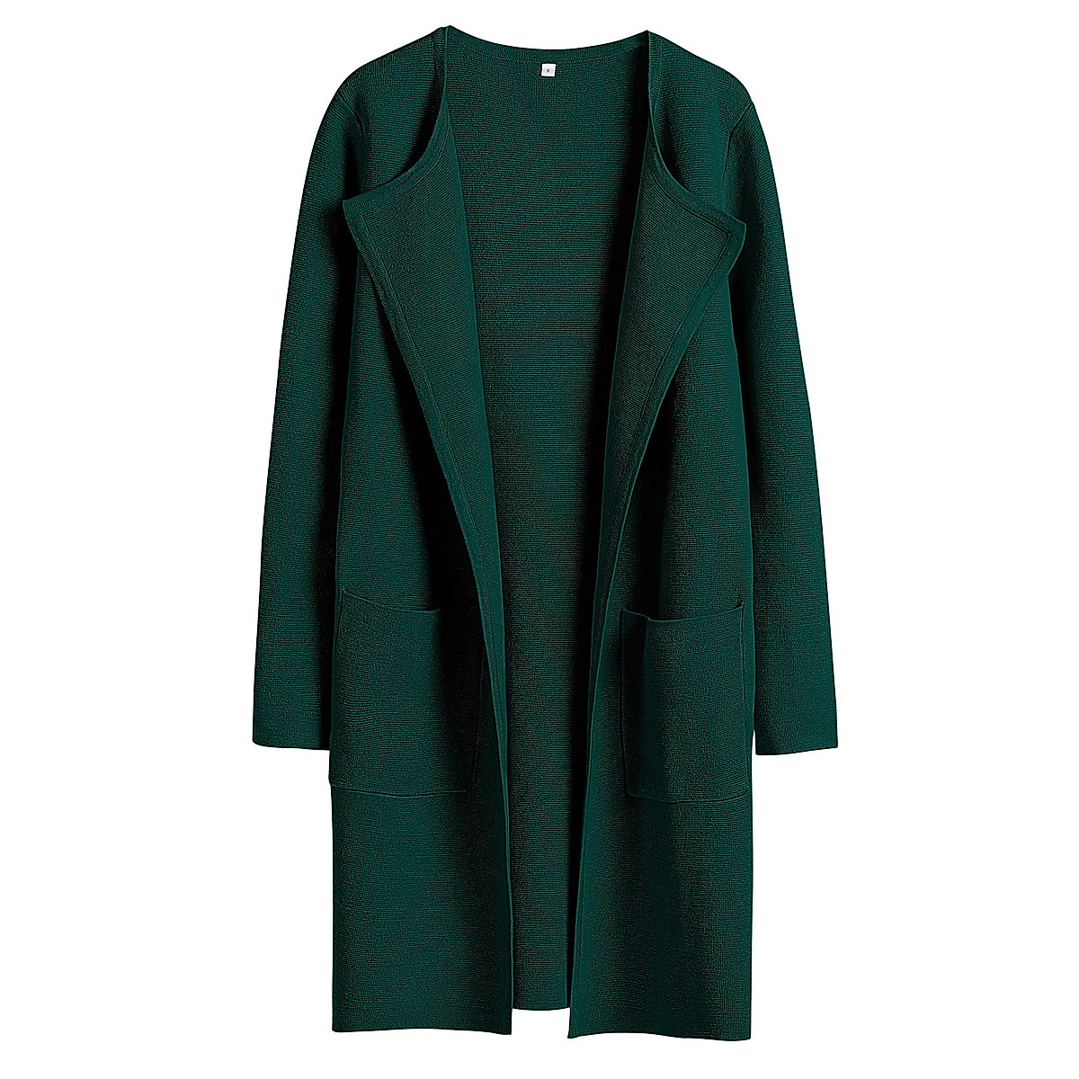 ANRABESS Women's Open Front Knit Lightweight Cardigan Casual Long Coatigan Sweater Lady Jacket Coat 2025 Fall Outerwear Opal Green Large