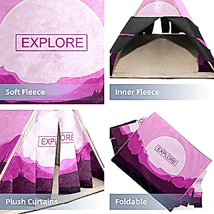 Y-DSIWX Guinea Pig Hideout House Bed, Sunset Pattern Rabbit Cave, Squirrel Chinchilla Hamster Hedgehog Nest Cage