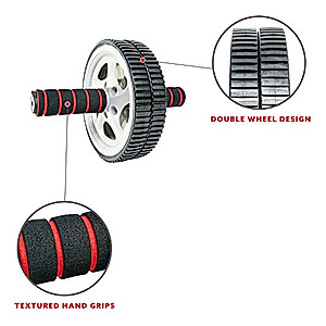 Sunny Health & Fitness Ab Roller Wheel for Abdominal Exercise Core Trainer Wheel Roller - NO. 003, Black