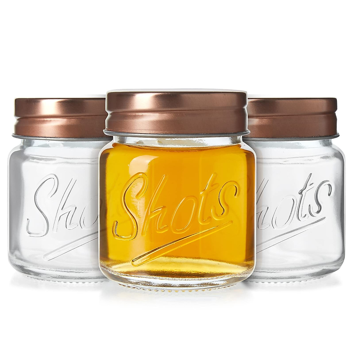 Juvale 12 Pack Mini Mason Jar Shot Glasses with Lids, 2 oz for Ginger Shots, Juices, Cocktails, Homemade Sauces