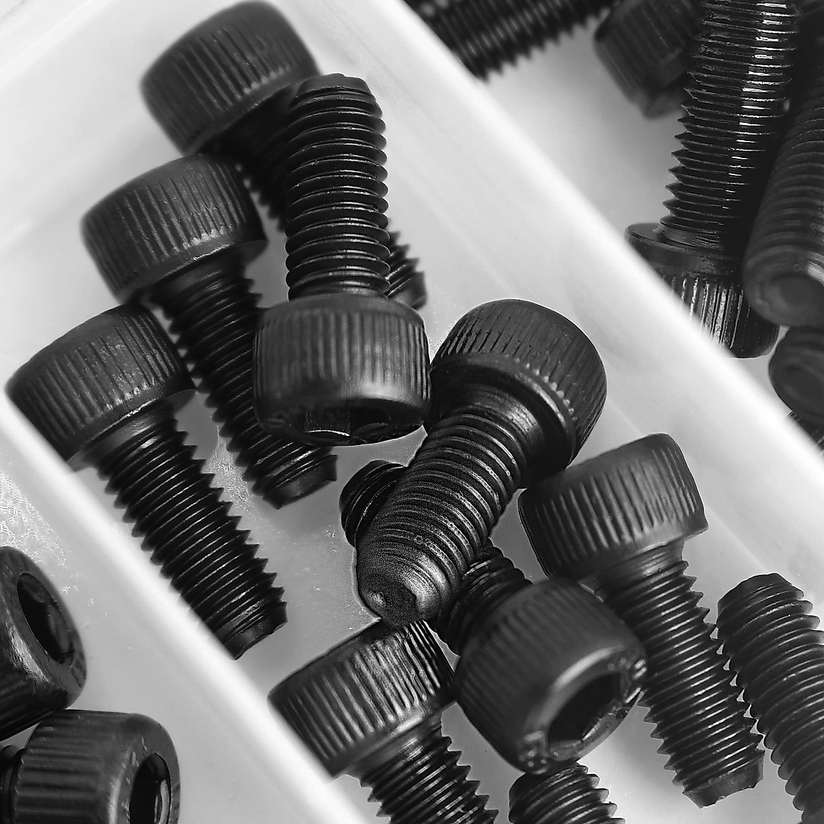 M6 x 8mm 12mm 16mm 20mm 25mm Hex Socket Head Cap Screws Bolts, 12.9 Grade Alloy Steel, Black Oxide Finish, Fully Threaded, Metric Allen Hex Drive, Assortment Kit 50PCS