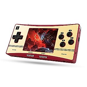 2021 Upgraded Opening Linux Tony System Handheld Game Console , Retro Game Console with 64G TF Card Built in 2500 Classic Games, Portable Video Game Console of 3 Inch IPS Screen (Red)