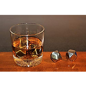 Set of 8 Whiskey Stones, Diamond Shaped Reusable Ice Cubes, Gifts for Christmas Stocking Stuffers, for Men Dad, Unique Ideas for Birthday for Boyfriend Him Cool Gadgets for Husband Grandpa Brother