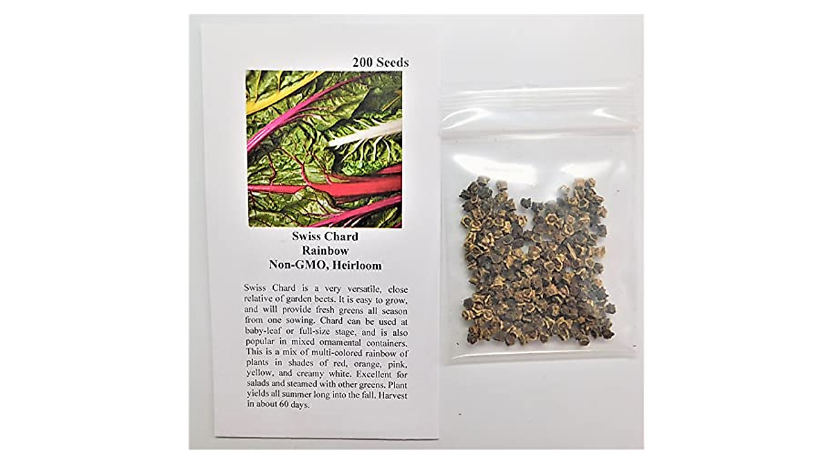 Buy Swiss Chard Rainbow Seeds - Vibrant, Non-GMO Heirloom Seed Pack