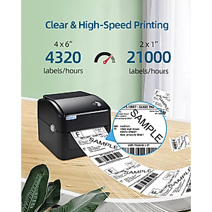 vretti Wi-Fi Thermal Label Printer, Wireless Shipping Label Printer for Small Business & Package, 4x6 Label Printer Compatible with Etsy, Ebay, Amazon, Shopify, USPS and More