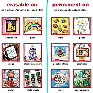 Chalkboard Chalk Markers (10 Pack, 1mm Extra Fine Tip) Neon color pens - For Blackboards, Chalkboard, Bistro, Window