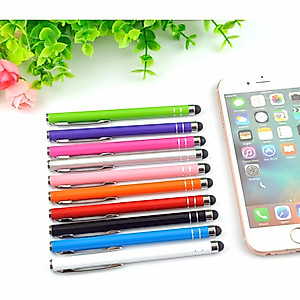 Stylus pens for touch screens iPhone iPad tablet Android smartphones and Capacitive devices, 10 Colors, iBart