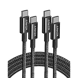 Anker 333 USB C to USB C Cable (6ft 100W, 2-Pack), USB 2.0 Type C Charging Cable Fast Charge for MacBook Pro 2020, iPad Pro 2020, iPad Air 4, Samsung Galaxy S21, Pixel, Switch, LG, and More (Black)