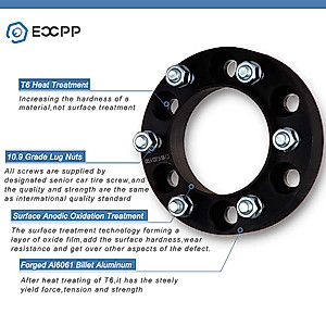 ECCPP 2PCS 6 Lug 3" inch Wheel Spacers 6x5.5 to 6x5.5 12x1.5 108mm Silver Compatible with for TACOMA 2005-2022 for TUNDRA 2000-2006 for 4RUNNER 1988-2022