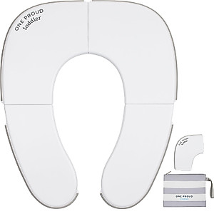 One Proud Toddler Travel Potty Seat, Ultra Compact, Ultra Non-Slip, Seat Made in USA, No-Pinch Locking Hinges, Easy to Clean, Included Carry Bag