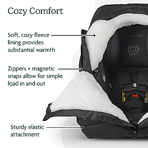 UPPAbaby CozyGanoosh Footmuff/Easily Attaches to Strollers + RumbleSeat/Ultra-Plush, Weather-Proof/Charcoal