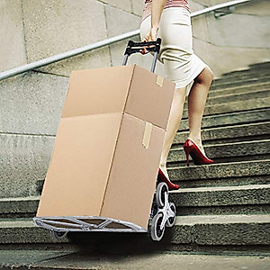 Grocery Cart with Climbing Wheel Aluminum Portable Folding Stair Climbing Cart with Shopping Bag and Climbing Rope