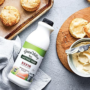 Green Valley Lactose Free Plain Whole Milk Kefir/Drinkable Yogurt, 32 Ounce bottle