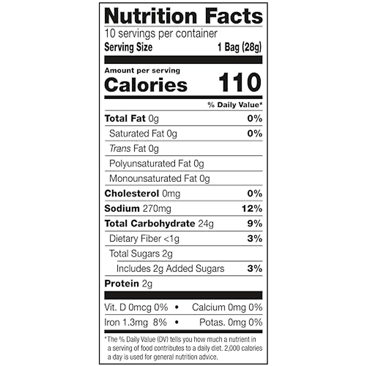 Snack Factory Pretzel Crisps, Original, 1 Oz Snack Bags, 10 Ct