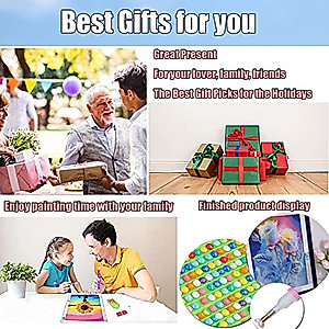 5D Diamond Painting Kits Christmas Angel Stained Glass DIY Diamond Full Round Drill Diamond Art Painting for Adults with Accessories for Home Wall Decor 30x30cm/11.8x11.8in