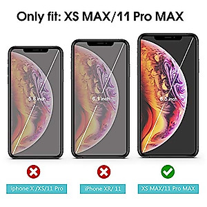 OTAO Privacy Screen Protector for iPhone 11 Pro Max/iPhone Xs Max 6.5 Inch True 28°Anti Spy Tempered Glass Full-Coverage (2-pack)